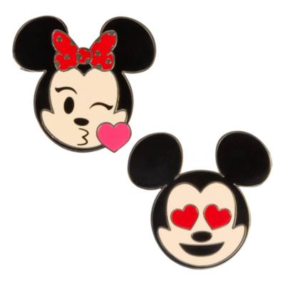 Disneyland Paris Mickey And Minnie Mouse Emoji Pins | Disney Store