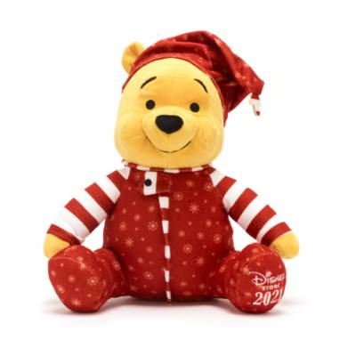 Disney Store Winnie the Pooh Holiday Cheer Medium Soft Toy | Disney ...