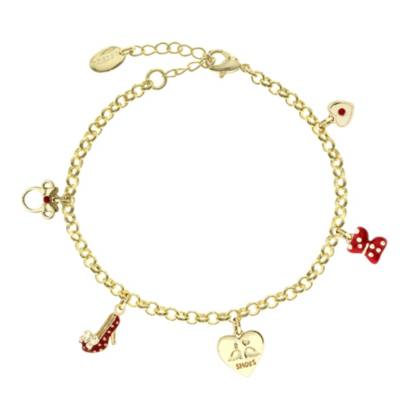 Minnie Mouse Gold-Plated Charm Bracelet | Disney Store
