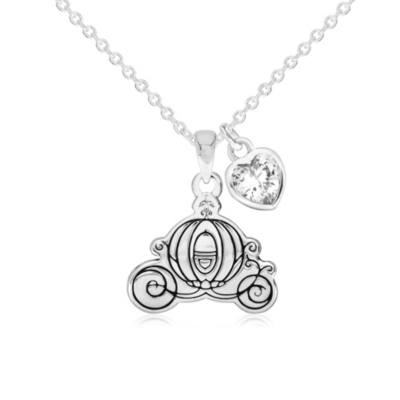 Cinderella's Carriage Silver-Plated Necklace | Disney Store