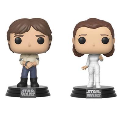 Funko Han and Leia Pop Vinyl Figures Star Wars Disney Store